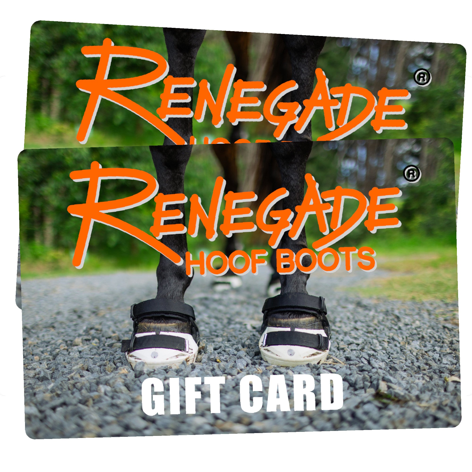 Renegade® Gift Card – Renegade Hoof Boots. Horse Hoof Boots Made in the USA
